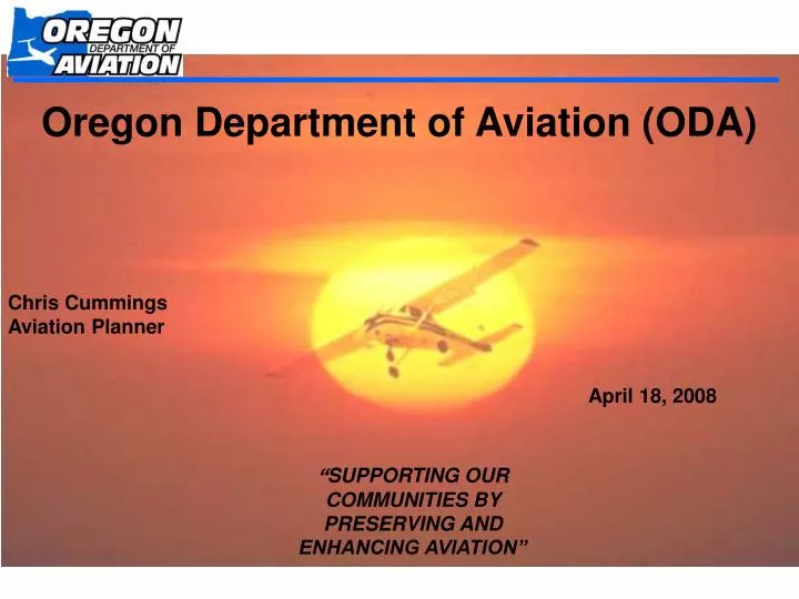 PPT - Oregon Department of Aviation (ODA) PowerPoint Presentation, free ...