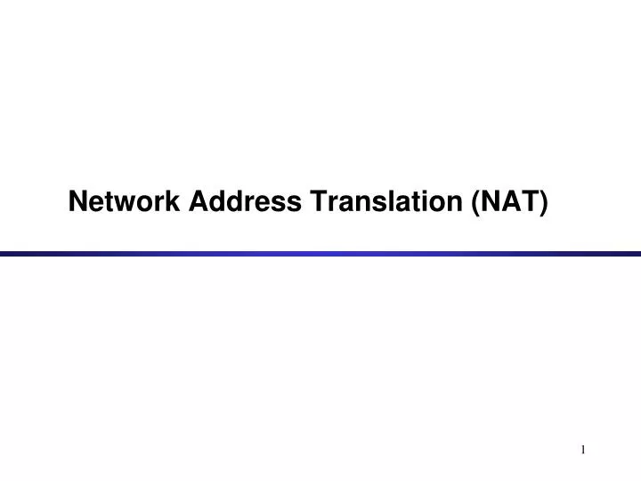 PPT - Network Address Translation (NAT) PowerPoint Presentation, free ...