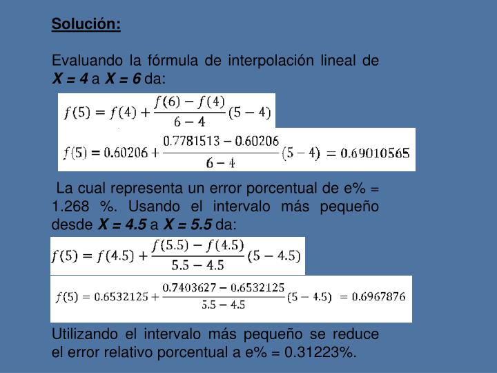 PPT - Interpolación Lineal y Polinomios de Newton PowerPoint ...