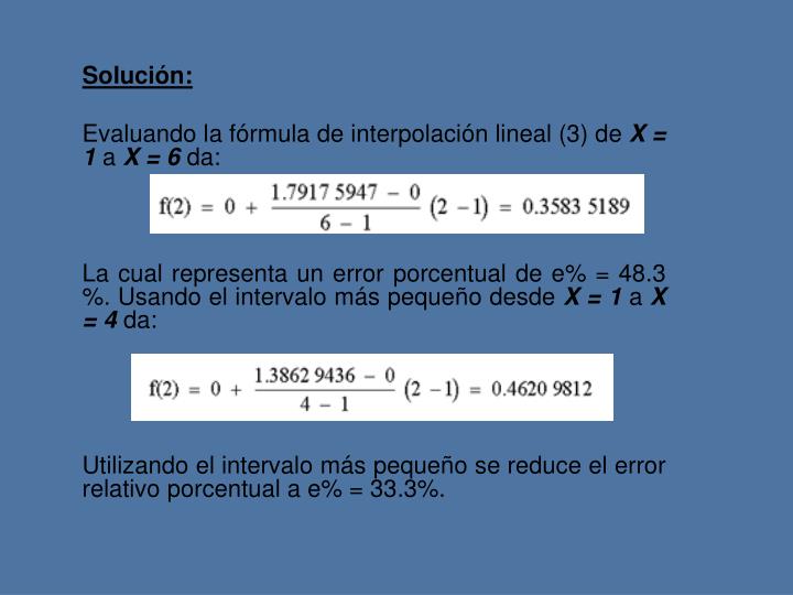 PPT - Interpolación Lineal y Polinomios de Newton PowerPoint ...