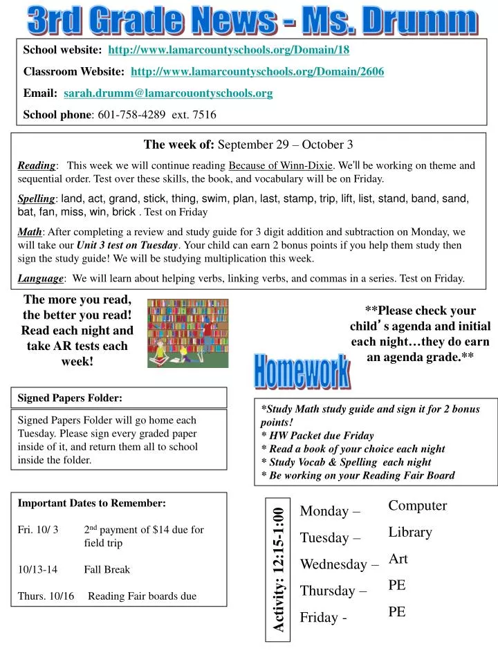 PPT - 3rd Grade News - Ms. Drumm PowerPoint Presentation, free download ...