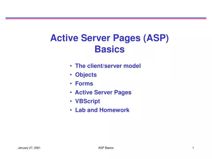PPT - Active Server Pages (ASP) Basics PowerPoint Presentation, free ...