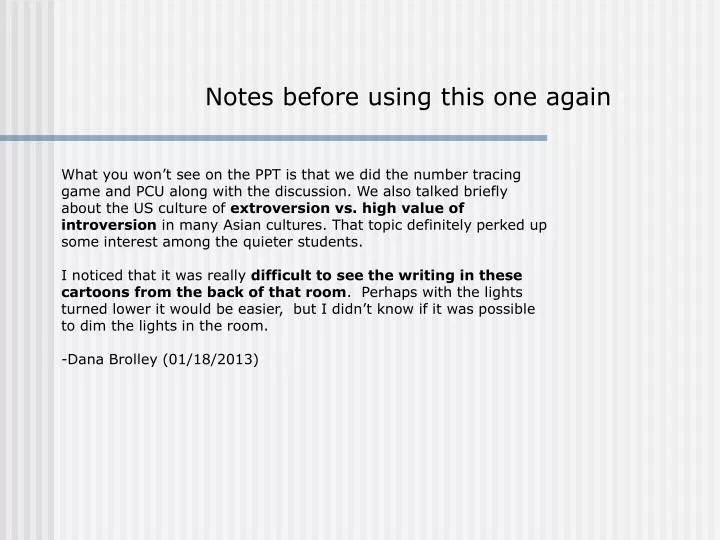 PPT - Notes before using this one again PowerPoint Presentation, free ...