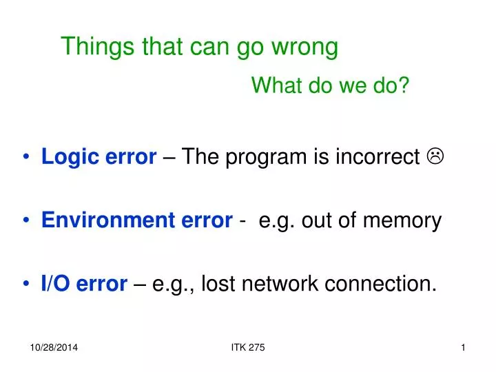 PPT - Things that can go wrong PowerPoint Presentation, free download ...