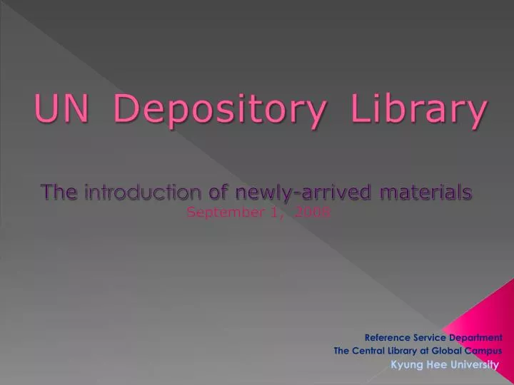 PPT - UN Depository Library PowerPoint Presentation, free download - ID ...