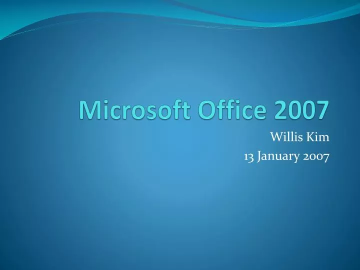 PPT - Microsoft Office 2007 PowerPoint Presentation, free download - ID ...