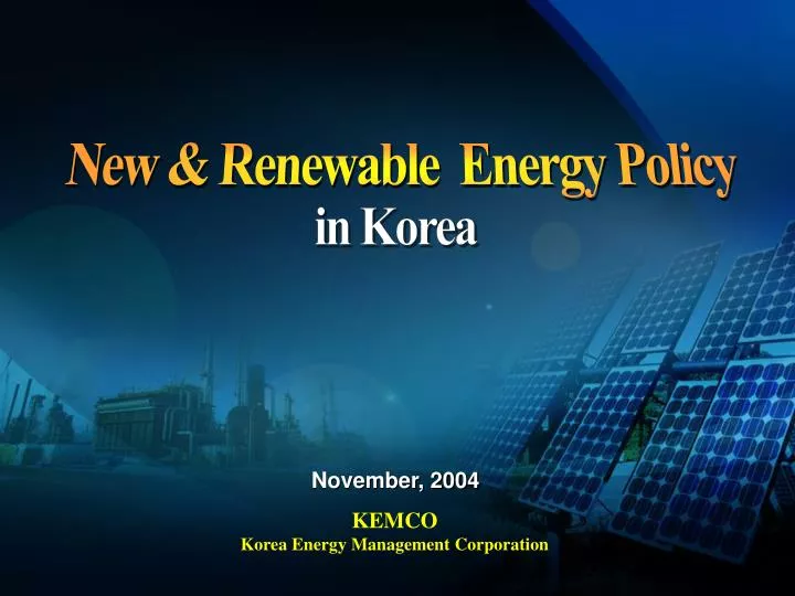 PPT - New & Renewable Energy Policy PowerPoint Presentation, free ...