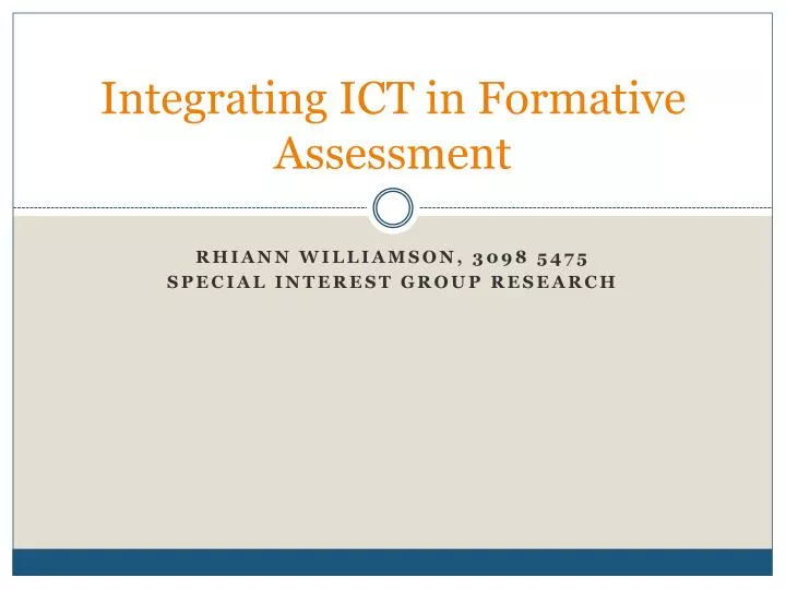 PPT - Integrating ICT in Formative Assessment PowerPoint Presentation ...