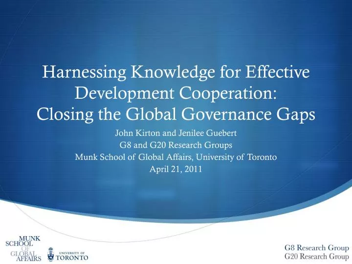PPT - Harnessing Knowledge for Effective Development Cooperation ...