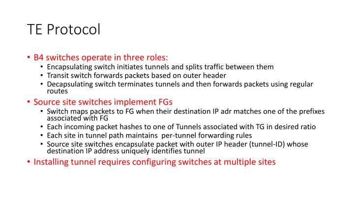 PPT - B4: Experience with a Globally-Deployed Software Defined WAN ...