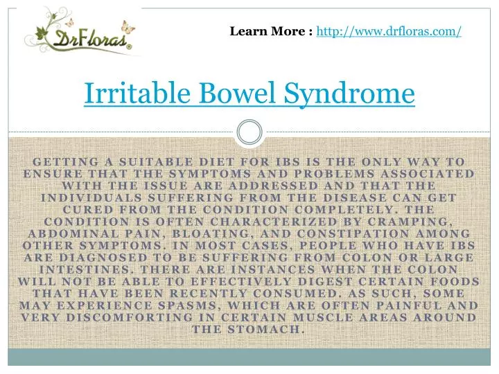 PPT - Irritable Bowel Syndrome Treatment PowerPoint Presentation, free ...
