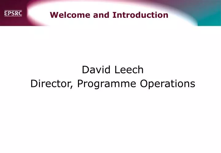 PPT - Welcome and Introduction PowerPoint Presentation, free download ...
