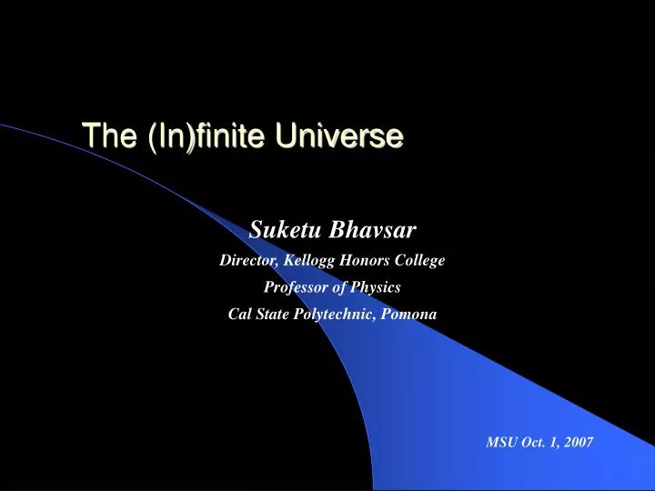PPT - The (In)finite Universe PowerPoint Presentation, free download ...