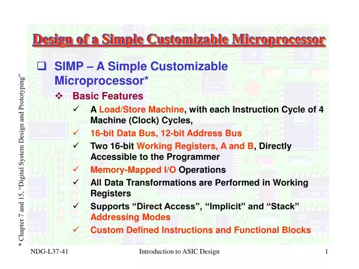 PPT - Design of a Simple Customizable Microprocessor PowerPoint ...