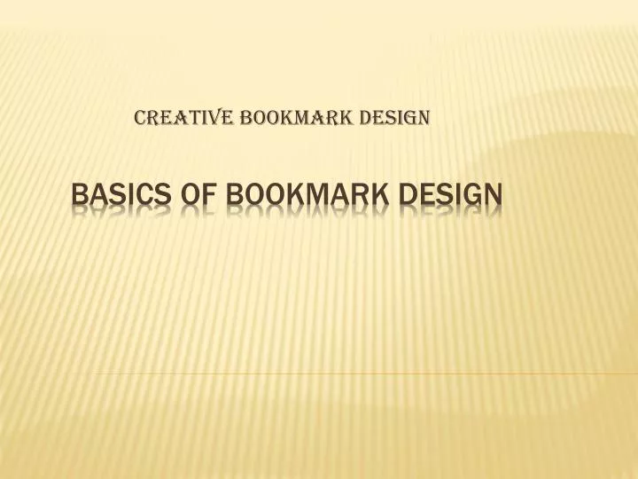 PPT - Bookmark Design PowerPoint Presentation, free download - ID:5960160