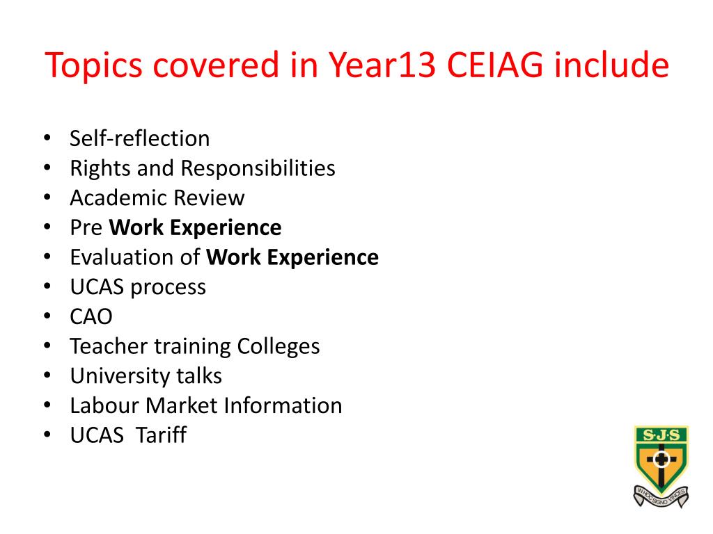 PPT - CEIAG @ St. Joseph’s Grammar School “providing a line of sight to ...