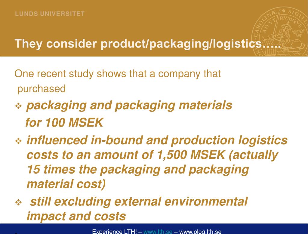 PPT - Packaging in the Automobile Industry Gunilla Jönson e-mail ...