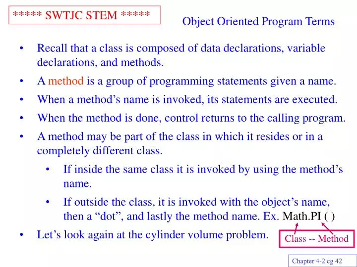 PPT - Object Oriented Program Terms PowerPoint Presentation, free ...