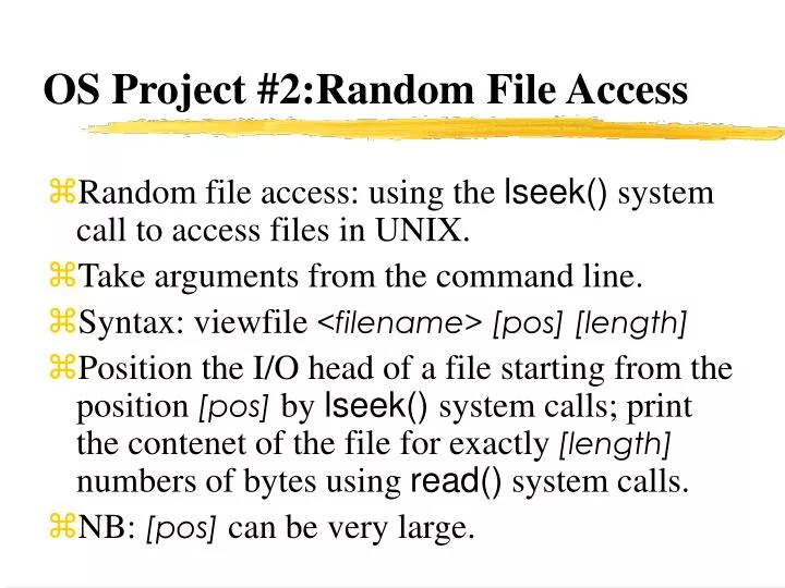 PPT - OS Project #2:Random File Access PowerPoint Presentation, free ...