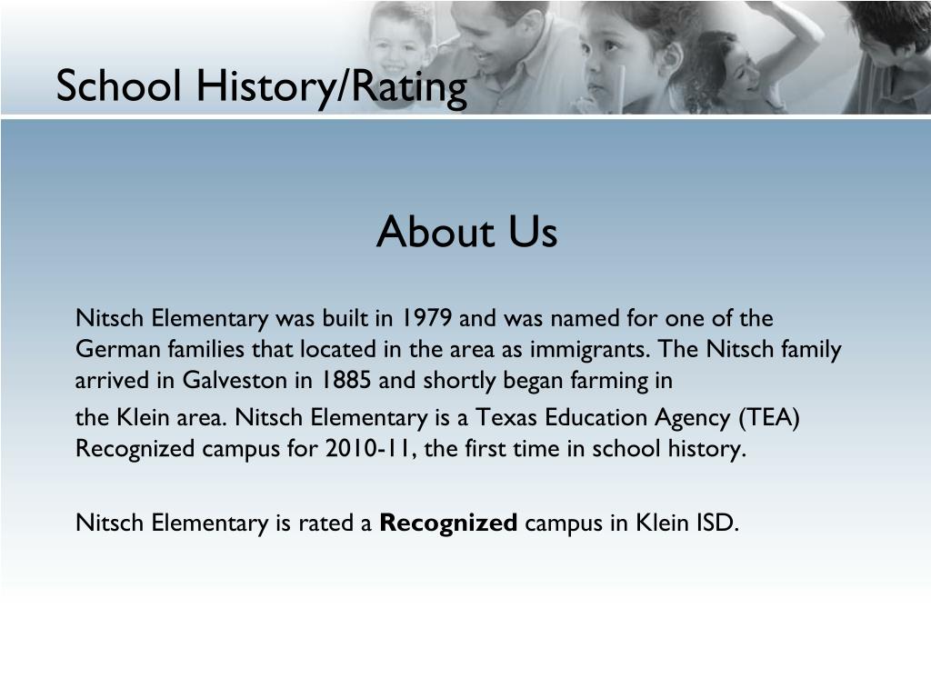 PPT - Nitsch Elementary School Klein Independent School District ...