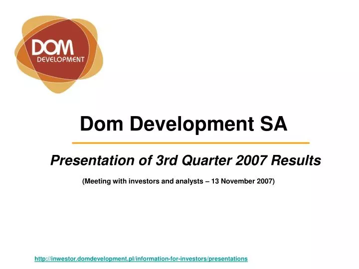 PPT - Dom Development SA PowerPoint Presentation, free download - ID ...