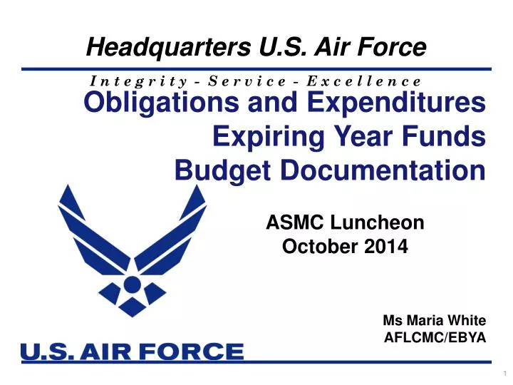 PPT - Obligations and Expenditures Expiring Year Funds Budget ...