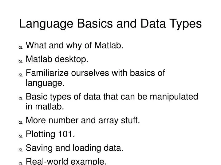 PPT - Language Basics and Data Types PowerPoint Presentation, free ...