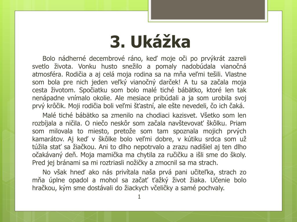 PPT - Rukoväť na písanie slohovej práce – beletrizovaný životopis ...