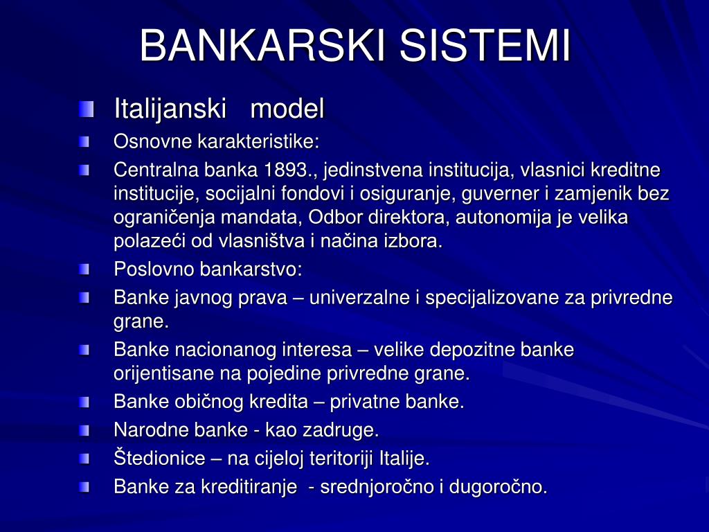 PPT - BANKARSKO POSLOVANJE PowerPoint Presentation, free download - ID ...