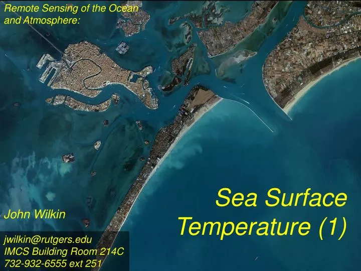 PPT - Remote Sensing of the Ocean and Atmosphere: PowerPoint ...
