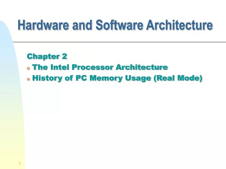 PPT - Hardware and Software Architecture PowerPoint Presentation, free ...