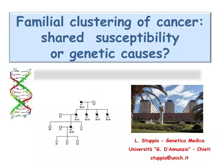 PPT - Familial clustering of cancer: shared susceptibility or genetic ...
