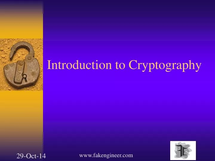 PPT - Introduction to Cryptography PowerPoint Presentation, free ...