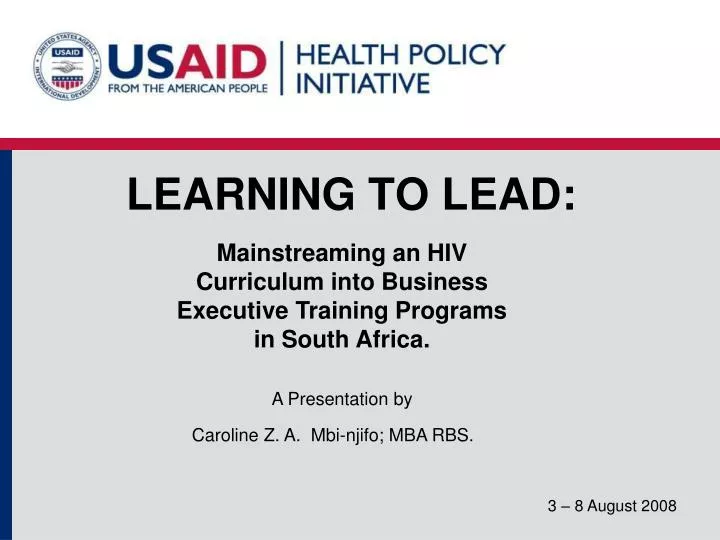 PPT - LEARNING TO LEAD: PowerPoint Presentation, free download - ID:5972422