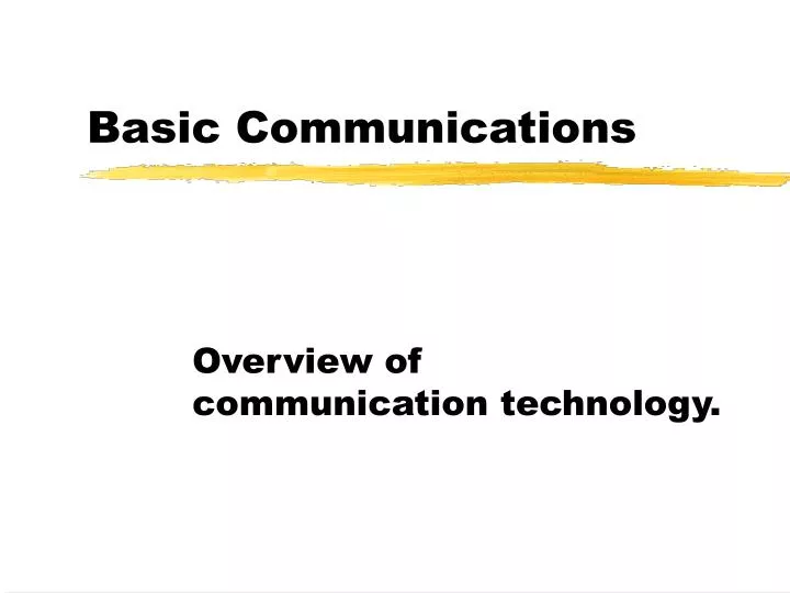 PPT - Basic Communications PowerPoint Presentation, free download - ID ...