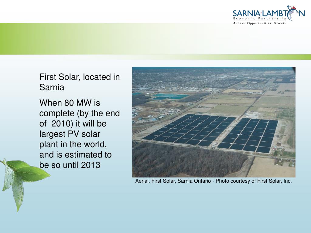 PPT - Sarnia-Lambton Ontario Canada Manufacturing location for the ...
