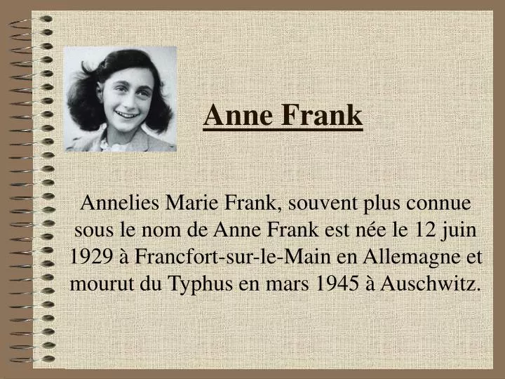 PPT - Anne Frank PowerPoint Presentation, free download - ID:5973727