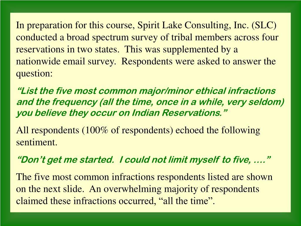 PPT - Tribal Ethics: A Brief History in Quotations by Dr. Erich Longie ...