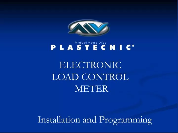 PPT - ELECTRONIC LOAD CONTROL METER PowerPoint Presentation, free ...