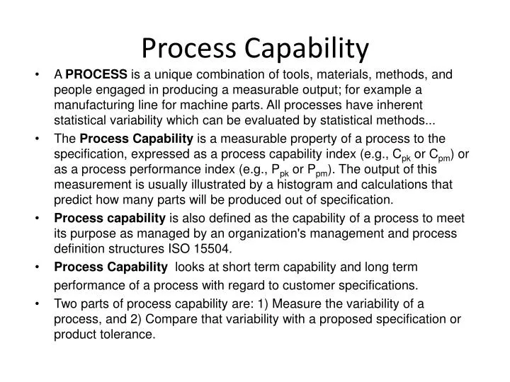 Process capability and process control - madisongeser