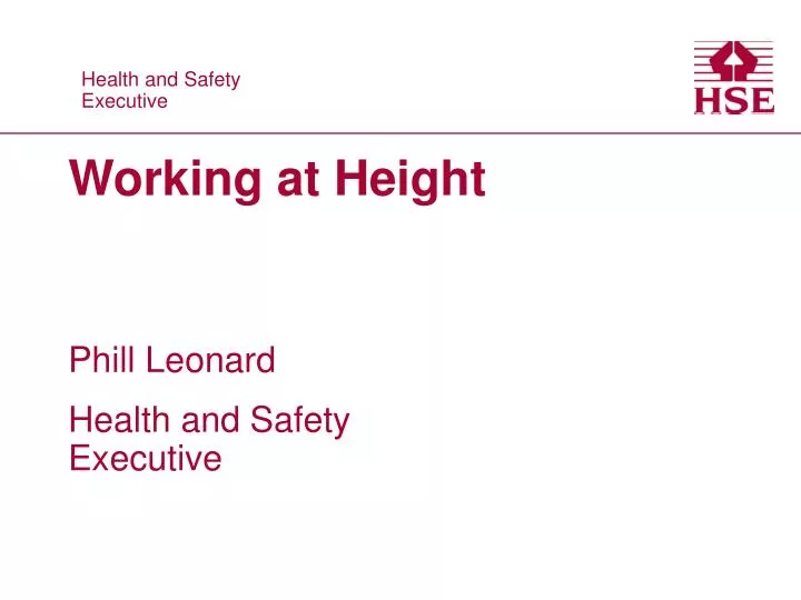 PPT - Working at Height PowerPoint Presentation, free download - ID:5977892