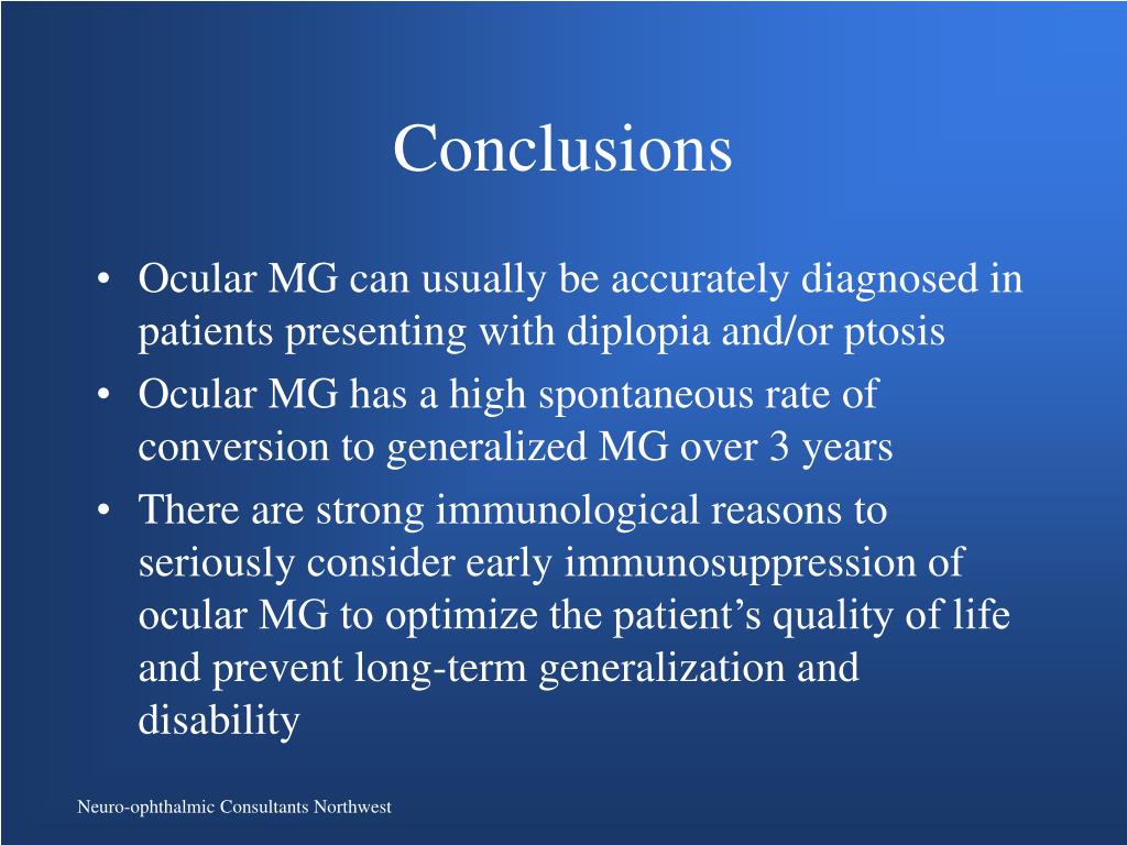 PPT - Ocular Myasthenia Gravis: Diagnostic Studies and Long Term Impact ...