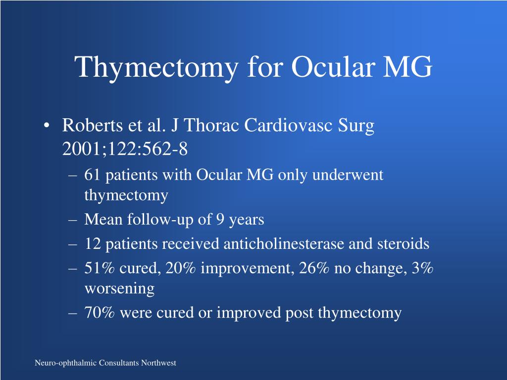 PPT - Ocular Myasthenia Gravis: Diagnostic Studies and Long Term Impact ...