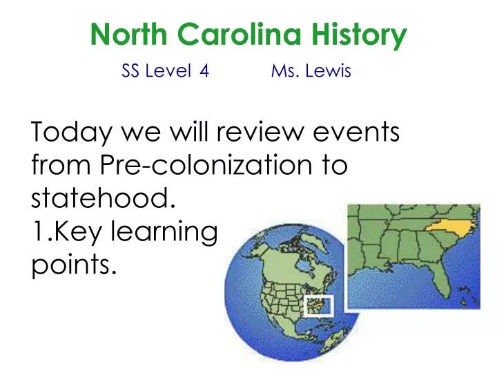 PPT - North Carolina History PowerPoint Presentation, free download ...