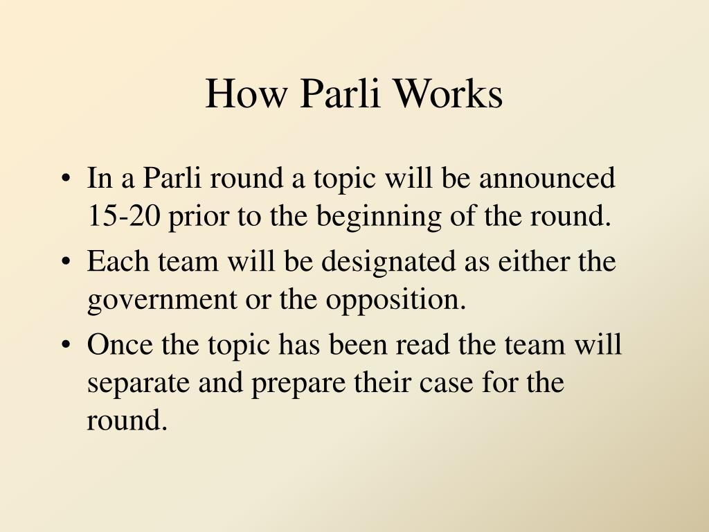 PPT - Parliamentary Debate PowerPoint Presentation, free download - ID ...