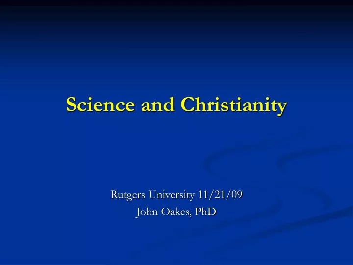 PPT - Science and Christianity PowerPoint Presentation, free download ...