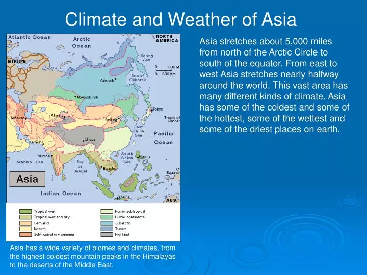 PPT - Climate and Weather of Asia PowerPoint Presentation, free ...
