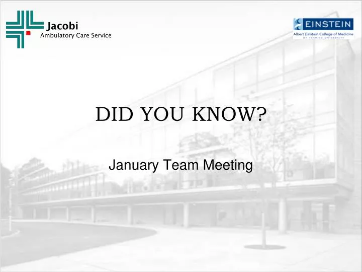 PPT - DID YOU KNOW? PowerPoint Presentation, free download - ID:5986204