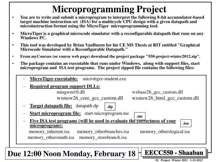 PPT - Microprogramming Project PowerPoint Presentation, free download ...