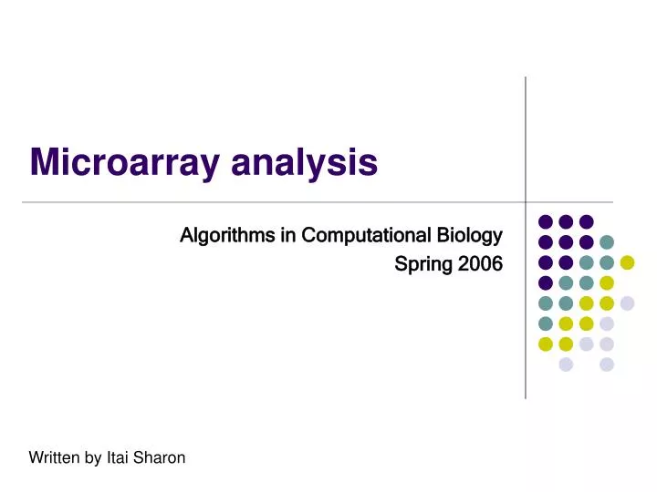 PPT - Microarray analysis PowerPoint Presentation, free download - ID ...